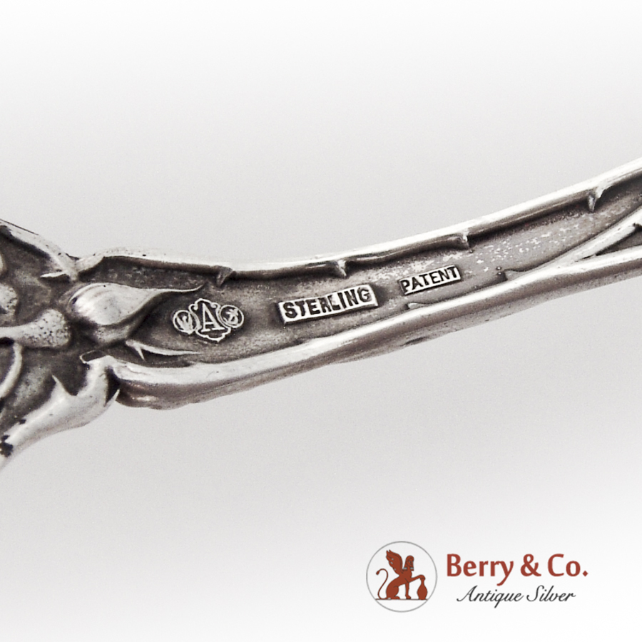 Bridal Rose Gumbo Chowder Soup Spoons Set Alvin Sterling Silver Pat ...