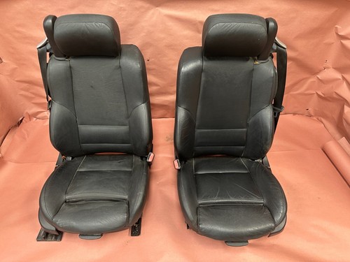 BMW E46 330CI Convertible Front Complete Seat Black Leather Pair OEM ...