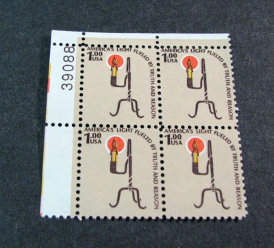 US Plate Block Stamp Scott# 1610 Rush Lamp 1979 MNH L710 | eBay