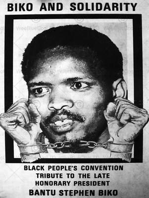 PROPAGANDA POLITICAL STEVE BIKO ANC APARTHEID SOUTH AFRICA POSTER PRINT ...