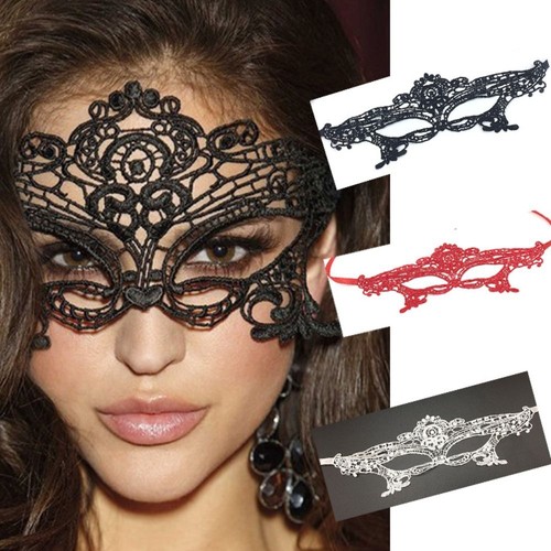 Face Cover Halloween Lace Eye Masks Cosplay Half Face Mask Women | eBay