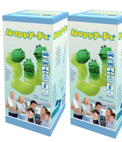 Doppelpack Happy Pi 800ml Urinflasche mit Froschkopf Mobiltoilette ...