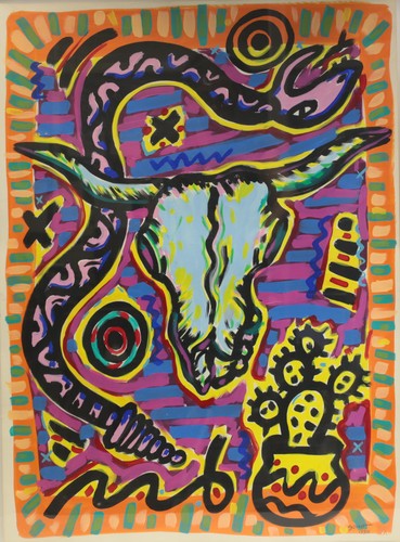 James Patrick Sasso (American 20-21st century) Acrylic on paper ...