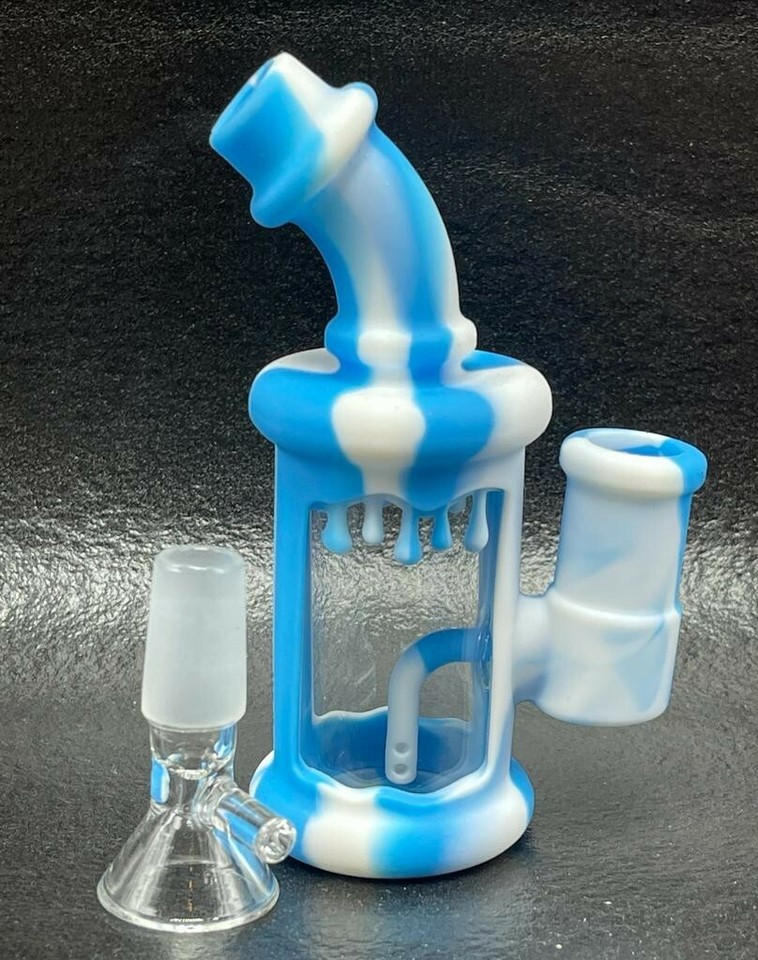 5 Inch MINI Unbreakable Silicone Bong Detachable Water Pipe + SCREENS ...