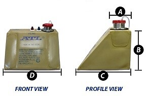 ATL FUEL CELLS FC140 4 Gallon ATL Wedge Shaped Fuel Bladder, FIA FT3 | eBay
