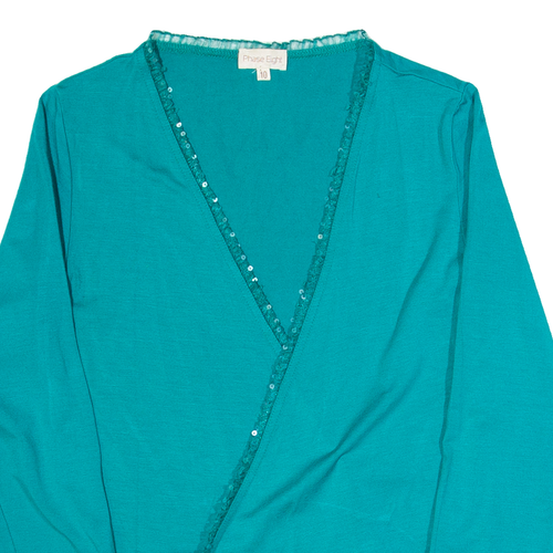 PHASE EIGHT Shawl Womens Top Blue 3/4 Sleeve UK 10 | eBay Australia