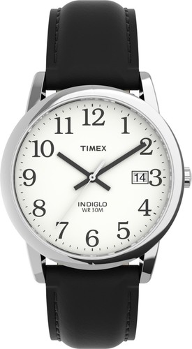 Timex Mens Easy Reader Indiglo Date Watch | 35mm | Water Resistant ...