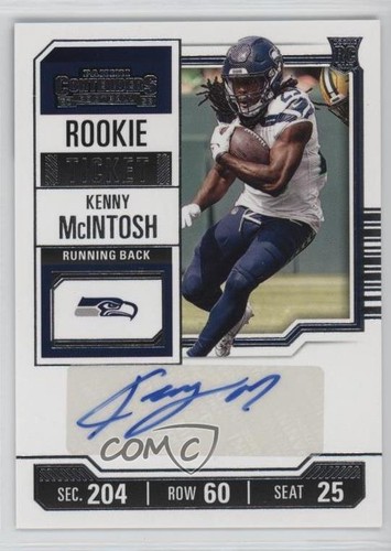 2023 Panini Contenders Rookie Ticket Kenny McIntosh #150 Rookie Auto RC ...