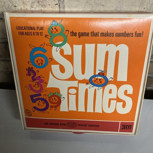 Sum Times Vintage Math Board Game 1968 Classic eduPLAYtional Game 2 Ed ...