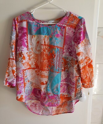 W Lane Colourful Silk Top | eBay Australia