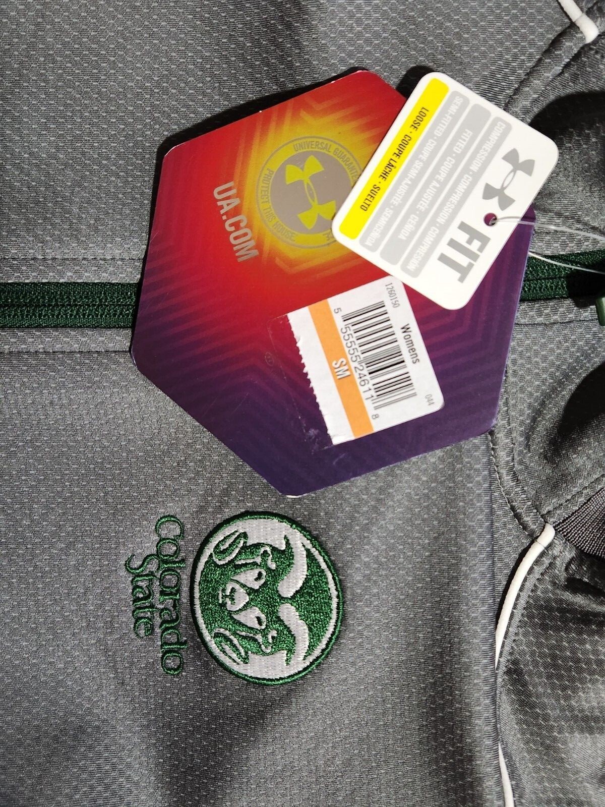 CSU Colorado State University Full Zip Jacket Under Armour Cold Gear ...