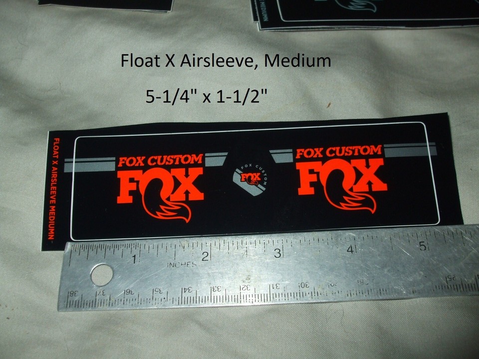 Fox Float Airsleeve Shock Decal / Small, Standard, Float X, DPX2, XV | eBay