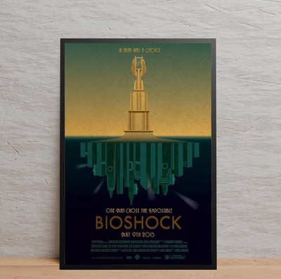 Bioshock Poster | Wall Art | Kraft Paper Print | Retro Poster | Wall ...