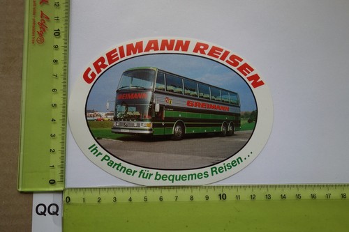 Alter Aufkleber Reiseveranstalter Busreisen GREIMANN REISEN Bremen ...