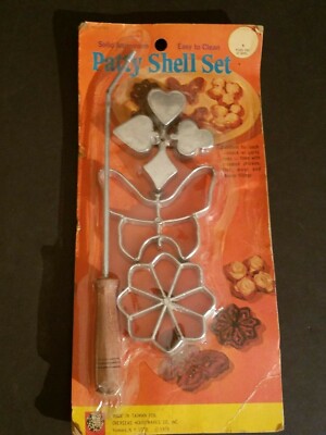 NEW SEALED 1975 Aluminum Patty Shell Set Party Pastry Shells Overseas ...