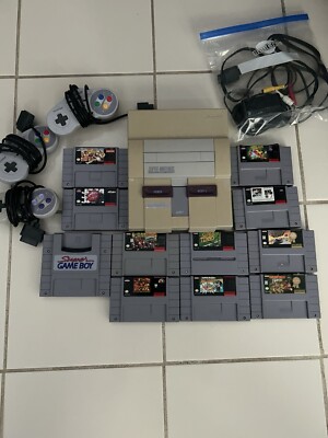Super Nintendo Entertainment System SNES Console Bundle READ DESC | eBay
