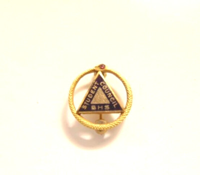 small scholastic pin showing "BHS Student Council" | eBay