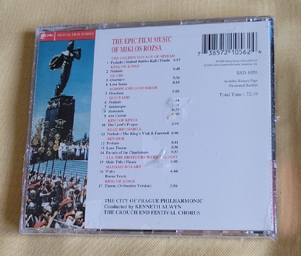 The Epic Film Music of Miklos Rozsa by Miklós Rózsa (CD, Mar-1996 ...