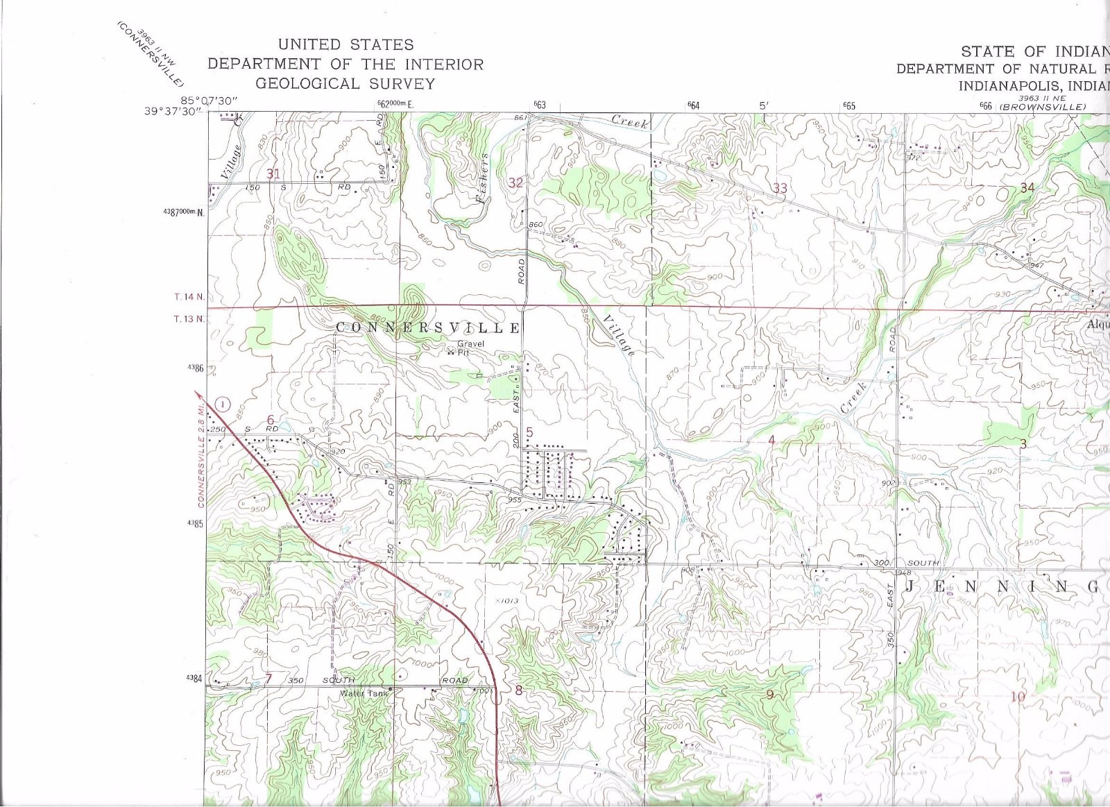 1972(1981) Everton, Indiana USGS Topographic Map | eBay