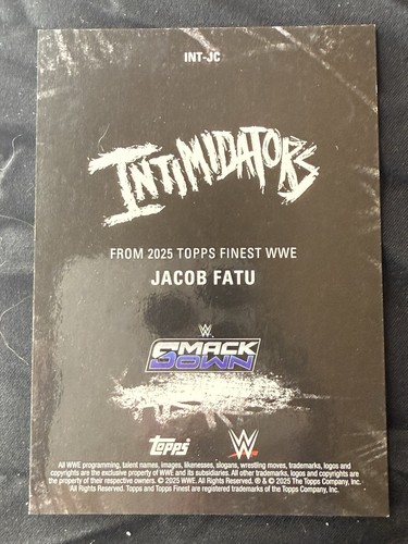 2025 Topps Finest WWE Intimidators Jacob Fatu Red /5 Trading Card | eBay