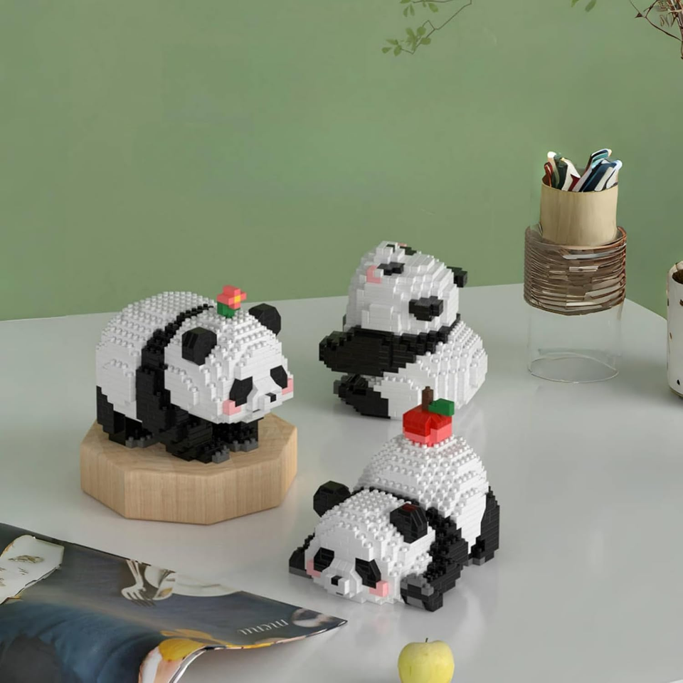 Mini Building Blocks Panda Sets Cute Micro Mini Panda Building Bricks ...