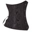 Black 28 Bones Bustier Boned Waist Training Underbust Lace Up Corset ...