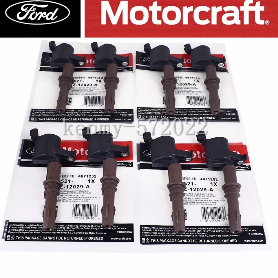 OEM Motorcraft 8 Ignition coil DG521 & Spark Plug SP509 For Ford F150 4 ...