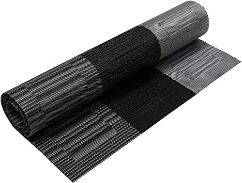 SHACOS Woven Vinyl Table Runner PVC Table Runners 12 x 54 inch Wipe ...