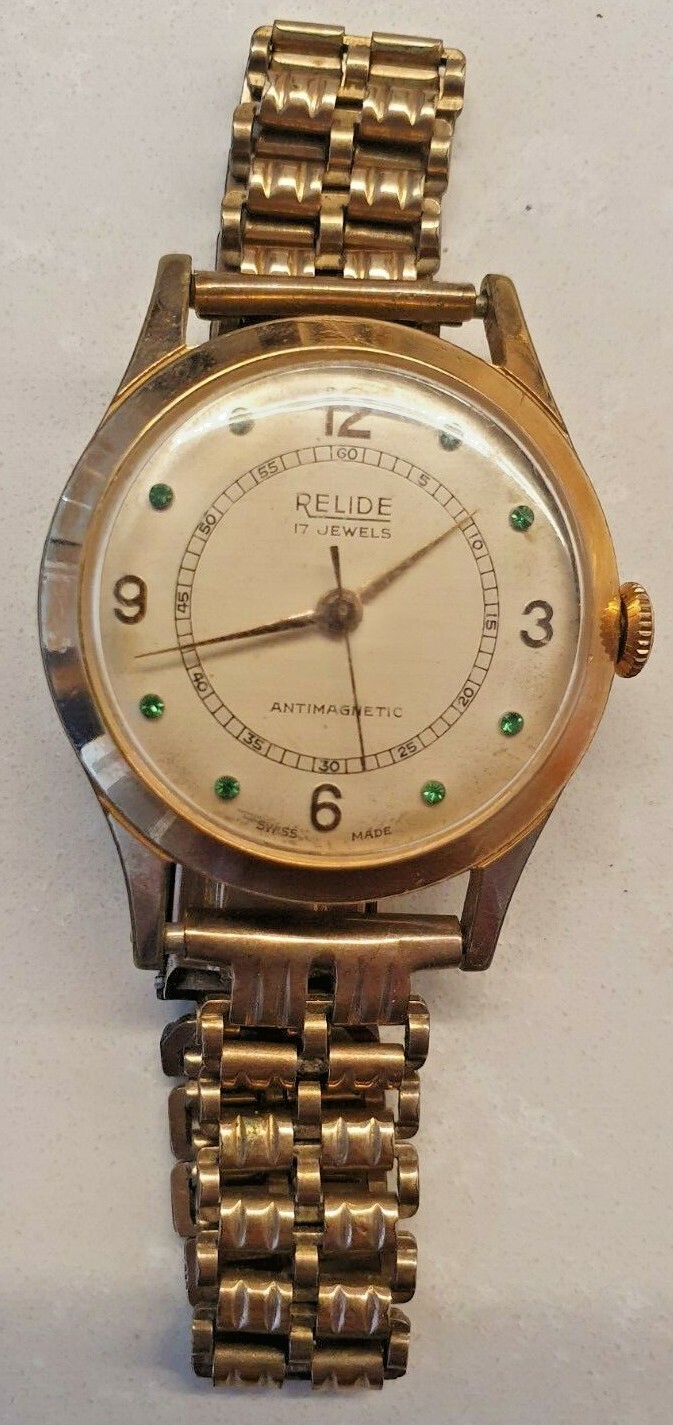 RARE Relide Swiss Made Antique Watch Men's 17 Jewels … - Gem