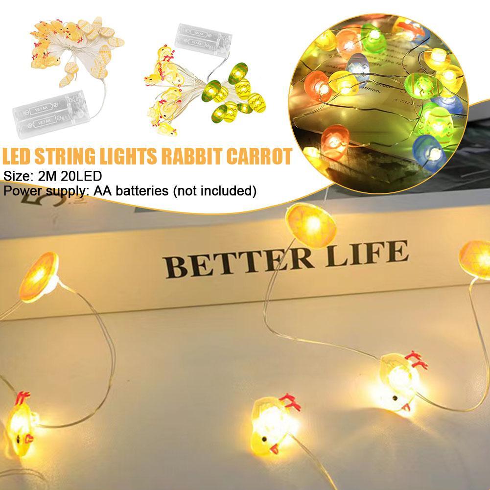 Easter LED String Lights Easter Egg Decorations Home Bunny Fairy Light ...