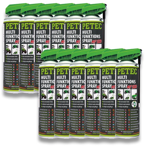 12x PETEC Multifunktionsspray 500ml Schmierstoff Rostlöser / Kriechöl ...