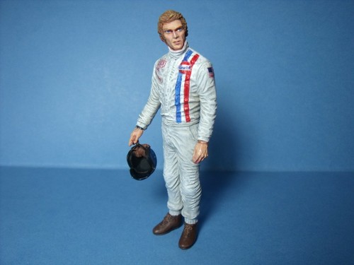 FIGURE 1/18 STEVE MC QUEEN LE MANS VROOM PAINTED FOR AUTOART SPARK CMR ...