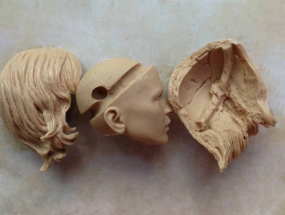 1/6 Scale Unpainted Milla Jovovich Alice Head Carving Sculpt Model Toys ...