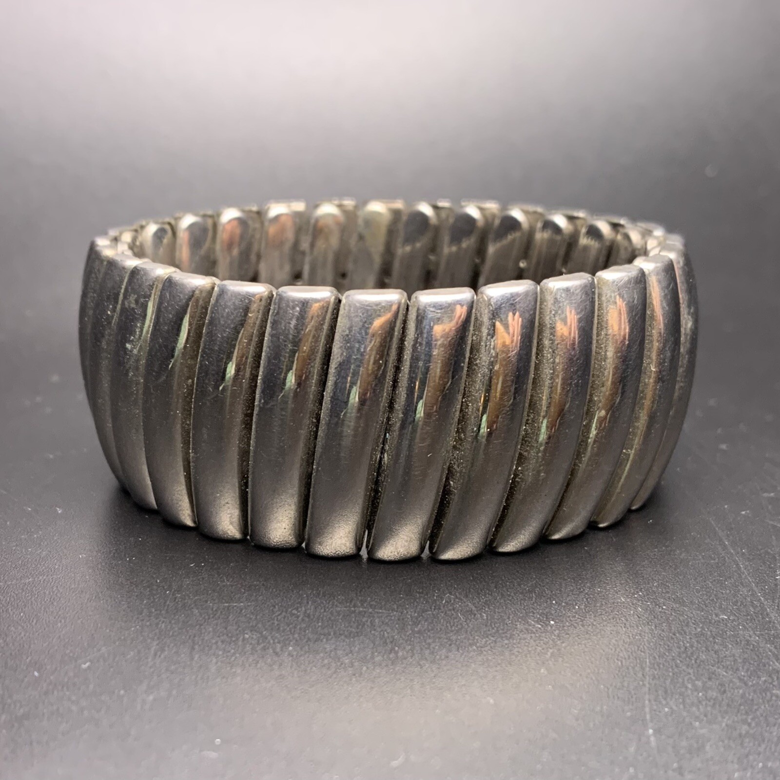 Expansion Bracelet Silver Tone Classic Chunky Wide Vintage | eBay