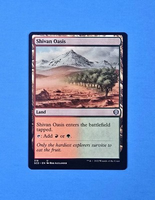 1x Shivan Oasis Starter Commander Decks 2022 SCD Mtg Magic Card Land ...