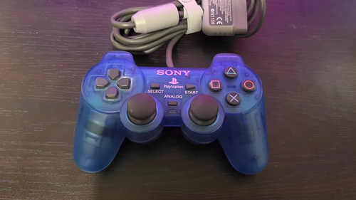 PS2 Controller - Official Playstation Clear Blue Dualshock - Tested and ...