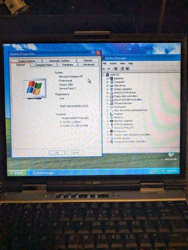 Compaq Evo N800c - Mobile Pentium 4 M 2.20 GHz - 512 MB RAM - 60 GB HDD ...