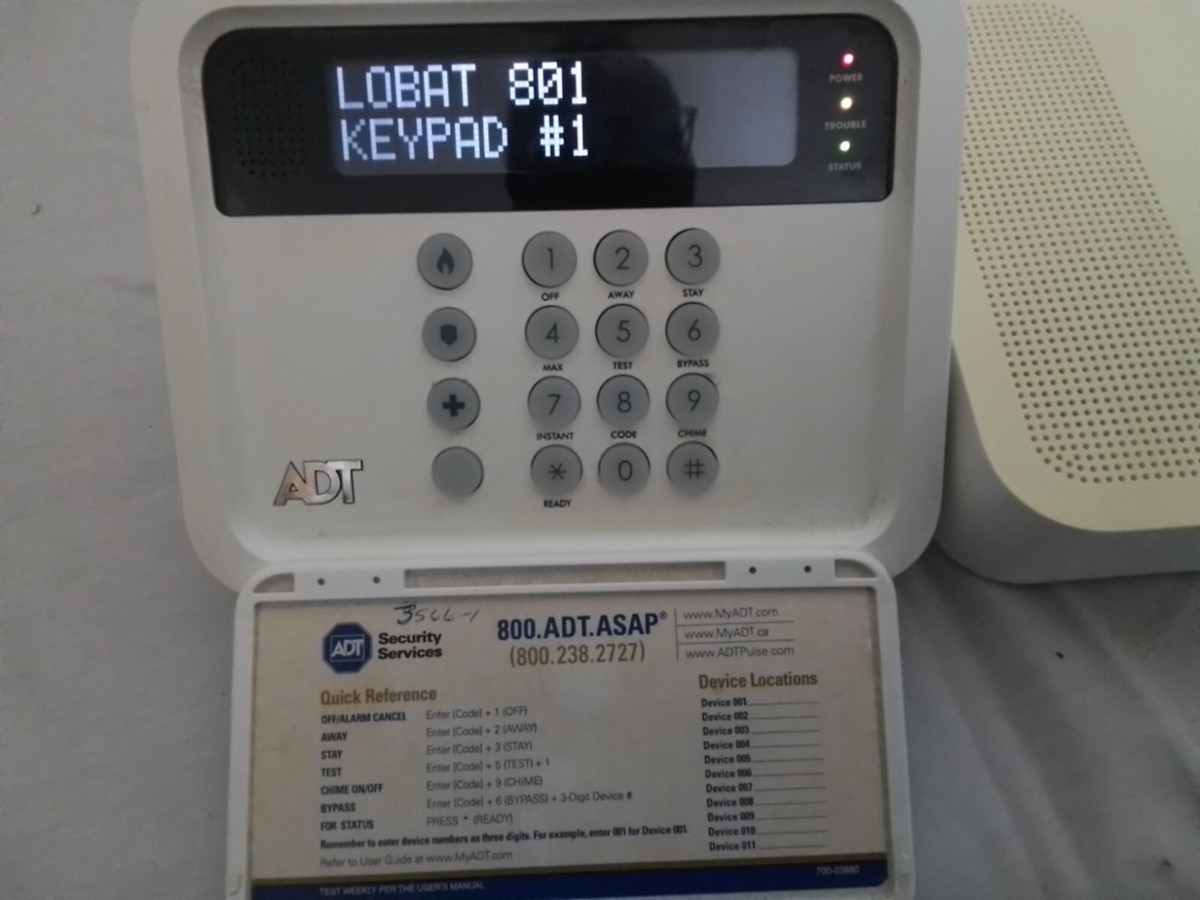 Adt Alarm Pad