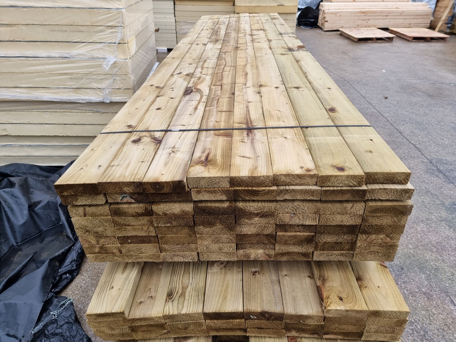 6x2 Treated/tanilised Timber Joists 4.8m 16ftdecking Frames Roof ...