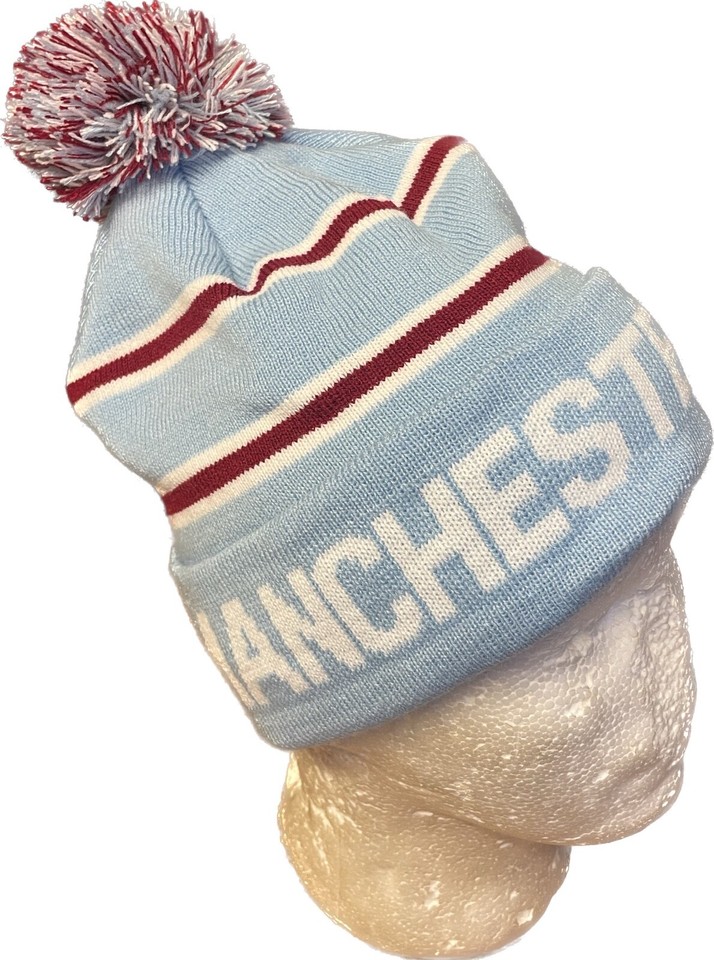 Manchester City Hats Bobble Winter Football Fans Hat | eBay UK