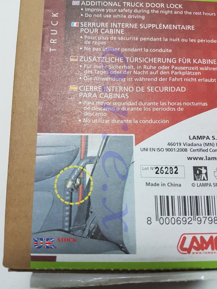 2x Lorry Door Locks Anti -Theft fit IVECO Stralis Eurocargo Eurostar ...