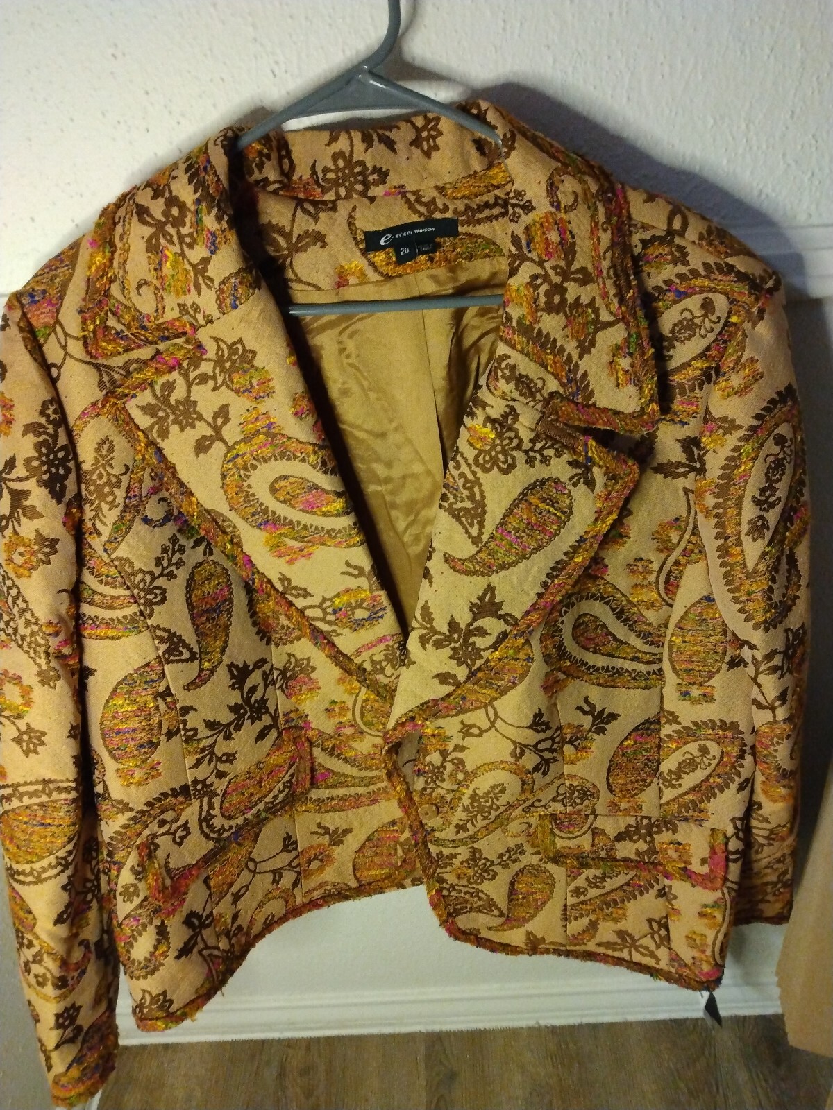 E by Eci Blazer Suit Jacket Brown/Southwestern Women's Size 20 NWT | eBay