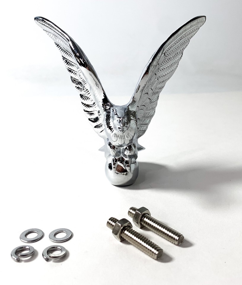 Chrome American Eagle Hood Ornament Pull Small Peterbilt Kenworth ...
