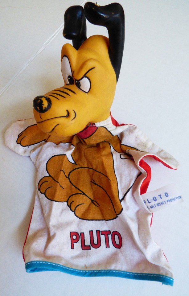 VTG 1960's Walt Disney Productions Pluto Dog Hand Puppet Vinyl Head 11 ...