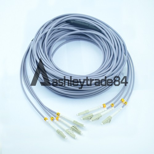 20M Indoor Armored Cable Multi-Mode LC-LC 4 Strand 9/125 Fiber Optic ...