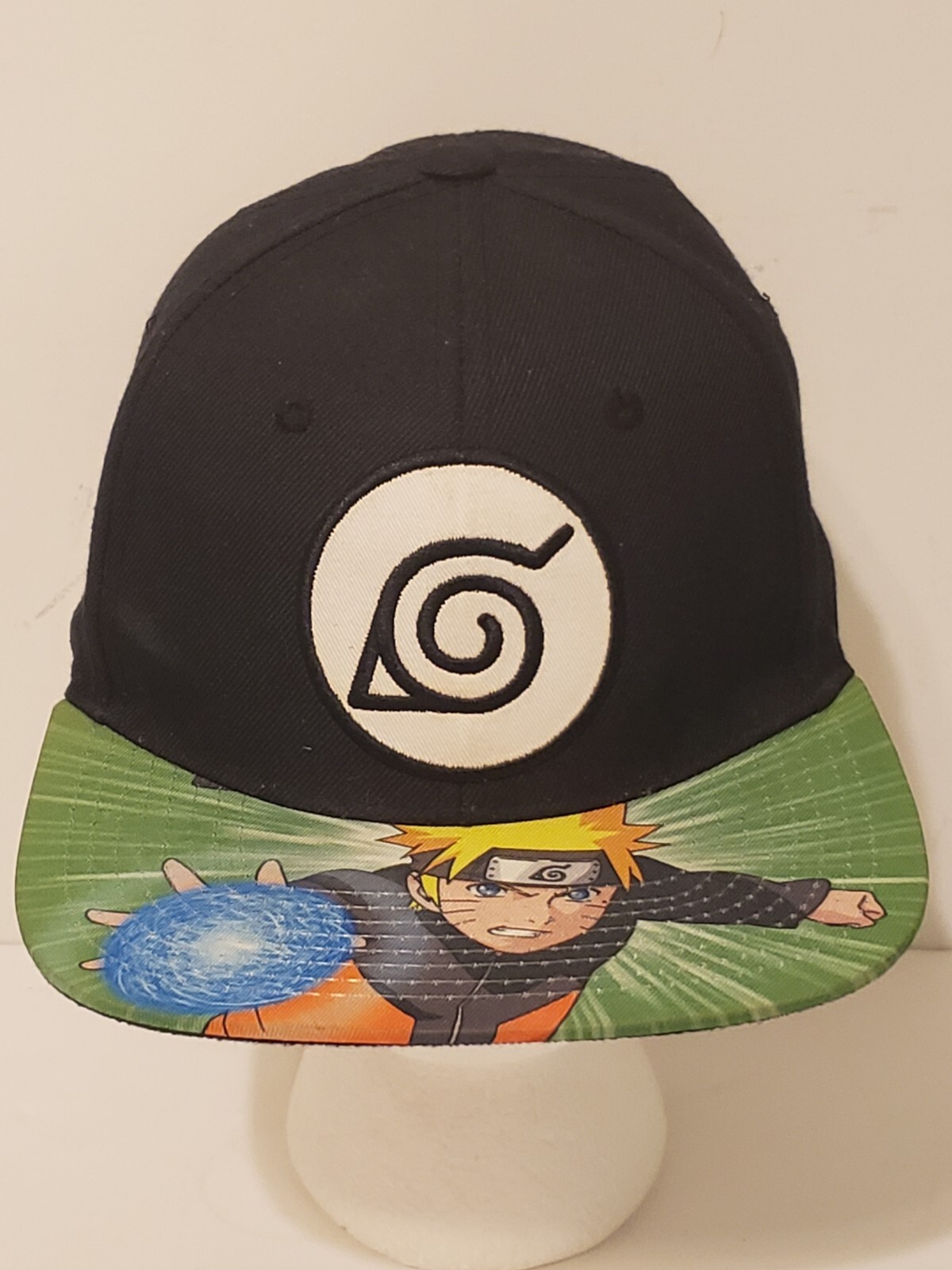Naruto Shippuden Blue Konoha Leaf Anime Manga Hat Cap Snapback Black ...