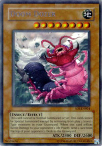 YUGIOH - Doom Dozer - DR04-EN144 - Rare - Unlimited Edition - NM - FLAT ...