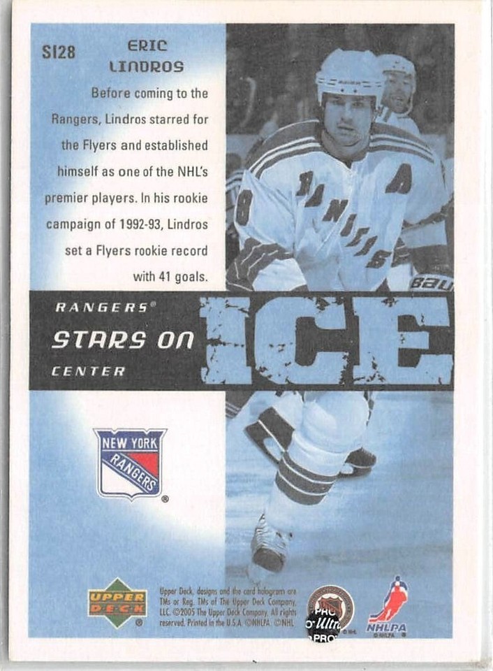 2005-06 UD Victory Stars on Ice #SI28 Eric Lindros | eBay
