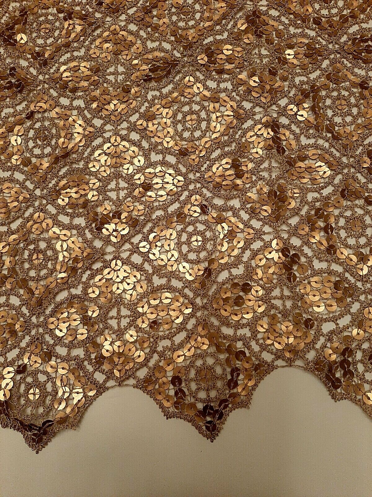 NEW TWO Womens CATO Black & Gold Metallic Lace Sequin Wrap One Size 66 ...