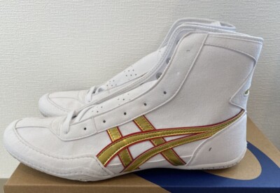 Asics Wrestling Shoes EX-EO special order 1083A001 White x Gold x Red ...